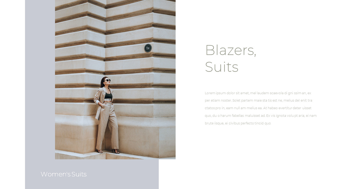 Womens Suits Google Slides Template Design|Lifestyle