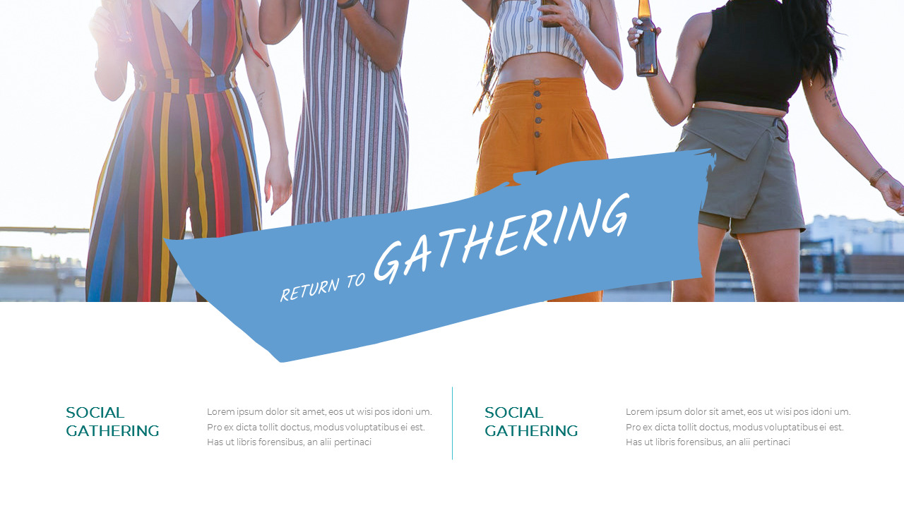 Social Gathering for Happy Hour Google Slides Presentation Templates