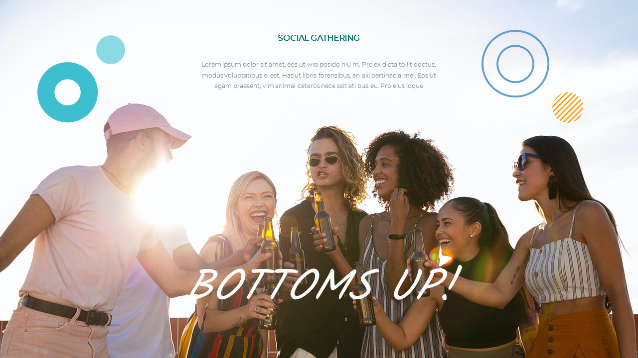 Social Gathering for Happy Hour Google Slides Presentation Templates