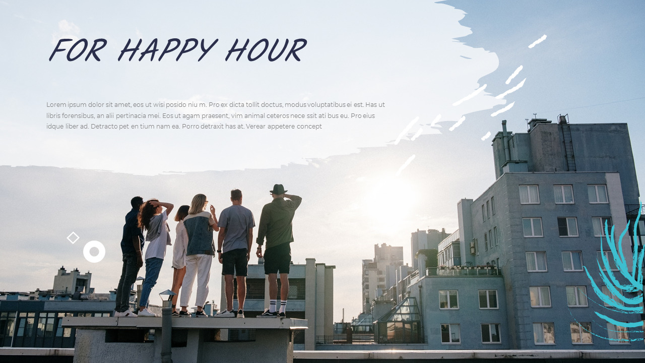 Social Gathering for Happy Hour Google Slides Presentation Templates