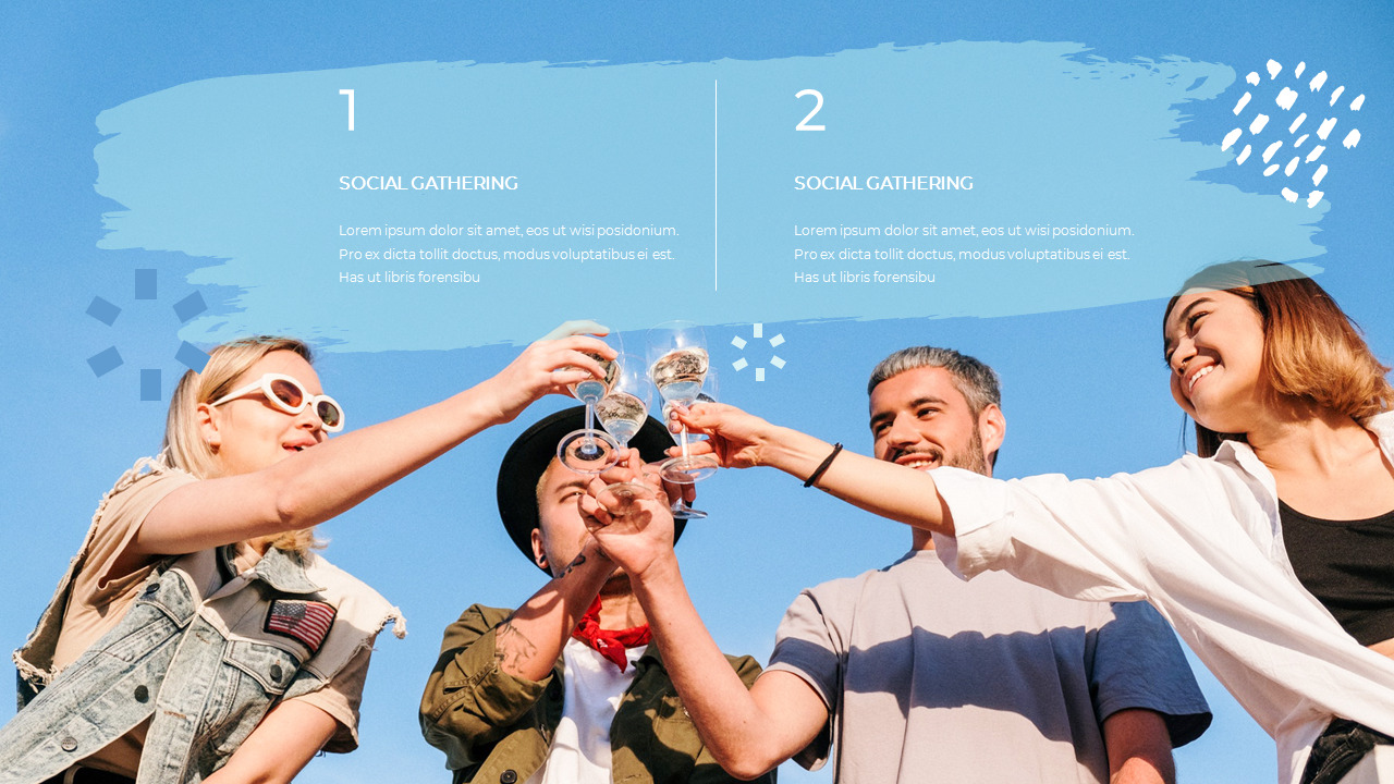 Social Gathering for Happy Hour Google Slides Presentation Templates