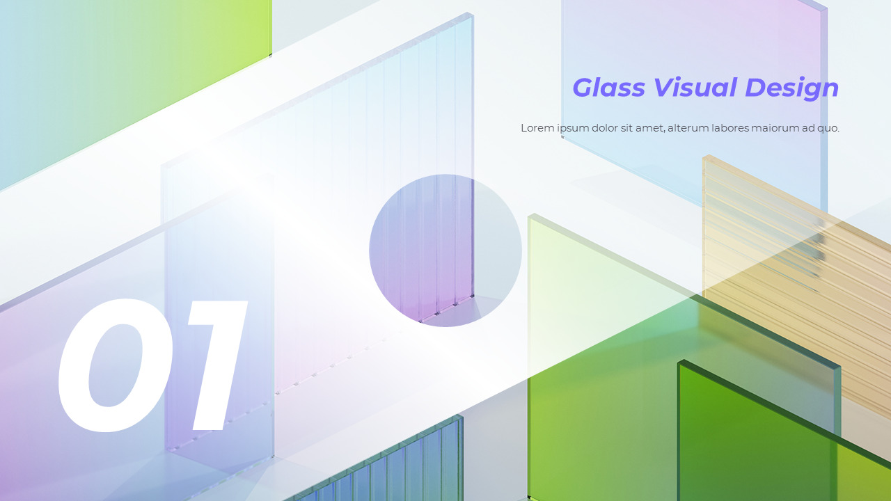 Glass Visual Design Google Slides for mac
