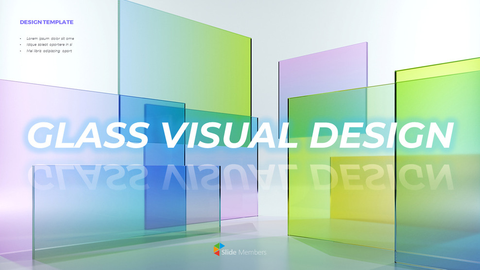Glass Visual Design Slide PPT