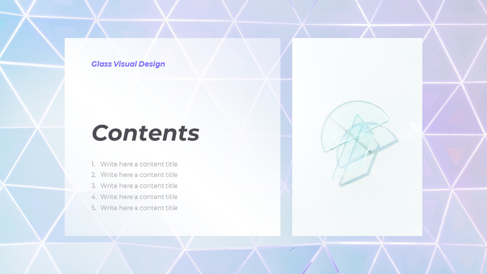 Glass Visual Design Slide PPT