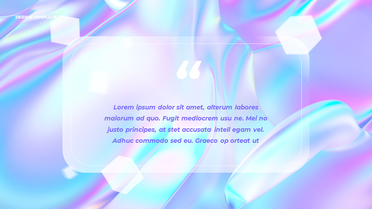 Glass Visual Design Slide PPT