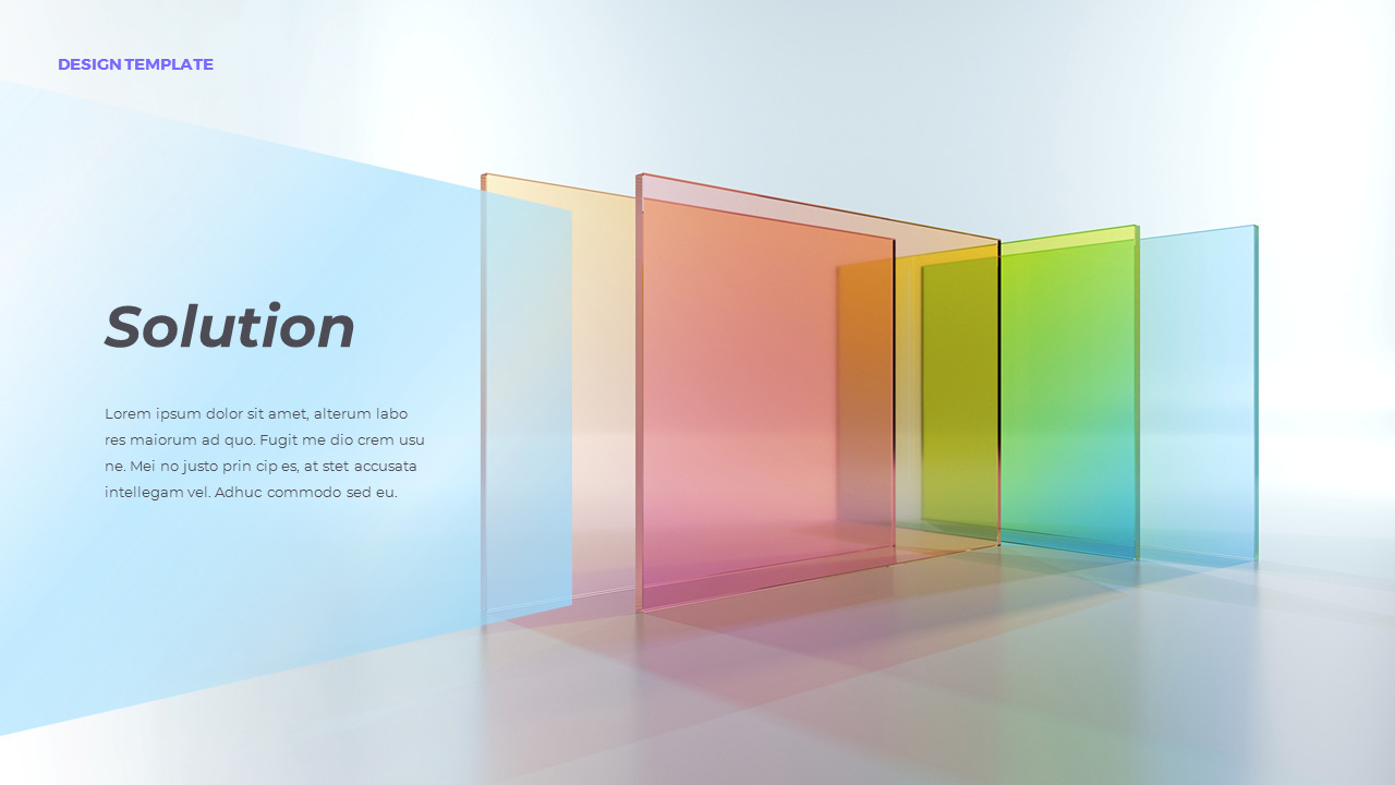Glass Visual Design Slide PPT