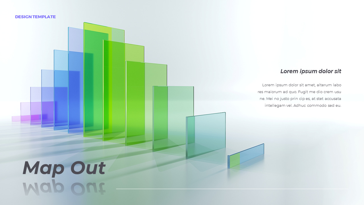 Glass Visual Design Slide PPT