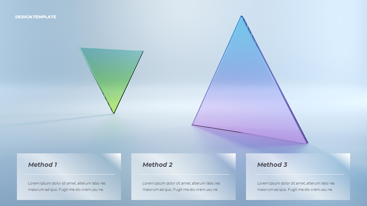 Glass Visual Design Slide PPT