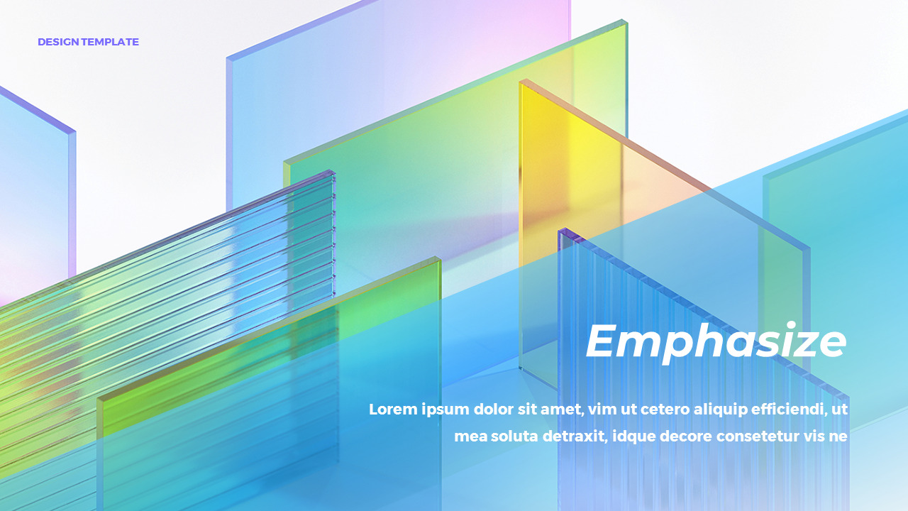 Diseño visual de vidrio Diapositiva PPT