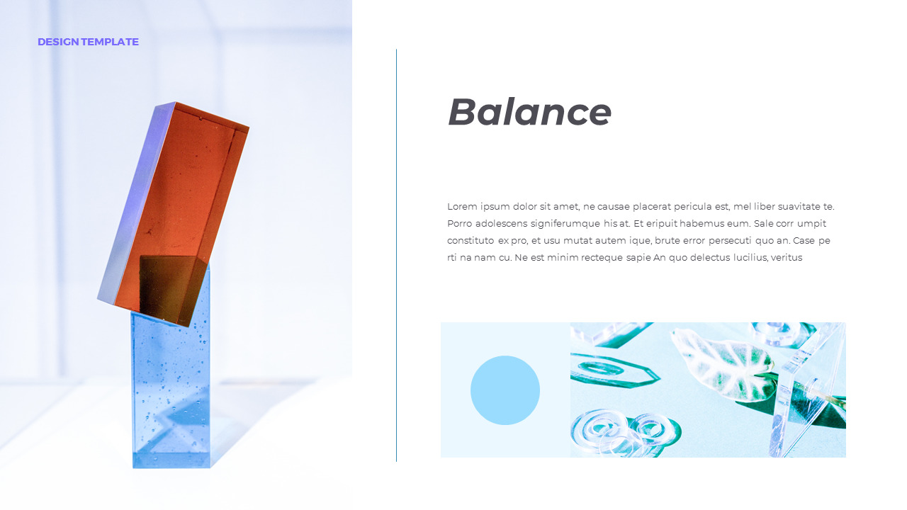 Glass Visual Design Slide PPT