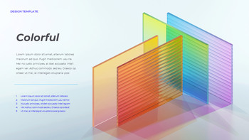 Glass Visual Design Slide PPT