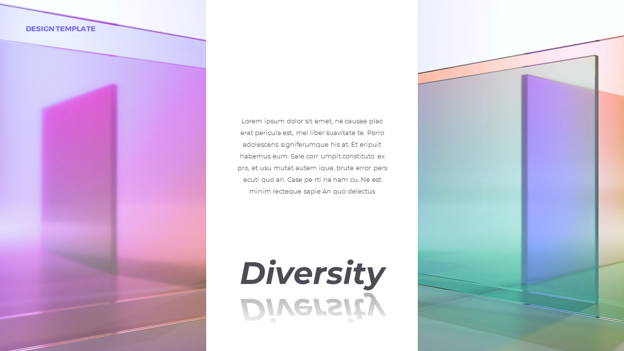 Glass Visual Design Slide PPT