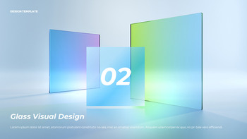 Glass Visual Design Slide PPT