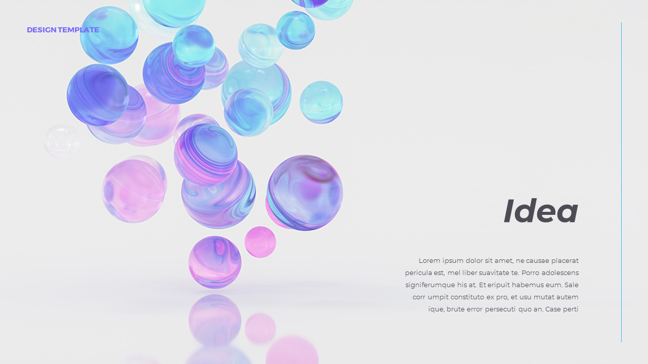 Glass Visual Design Slide PPT