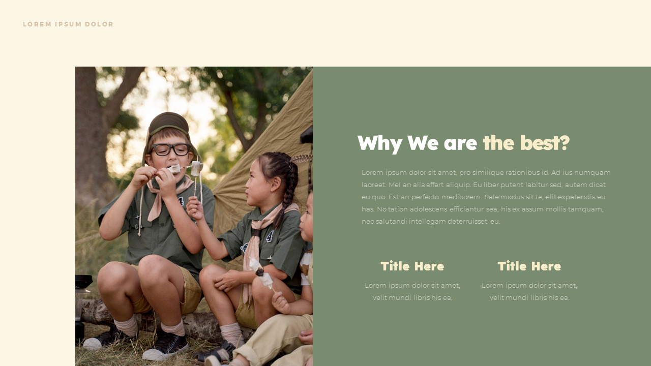 Scout Camp Simple Slides Design