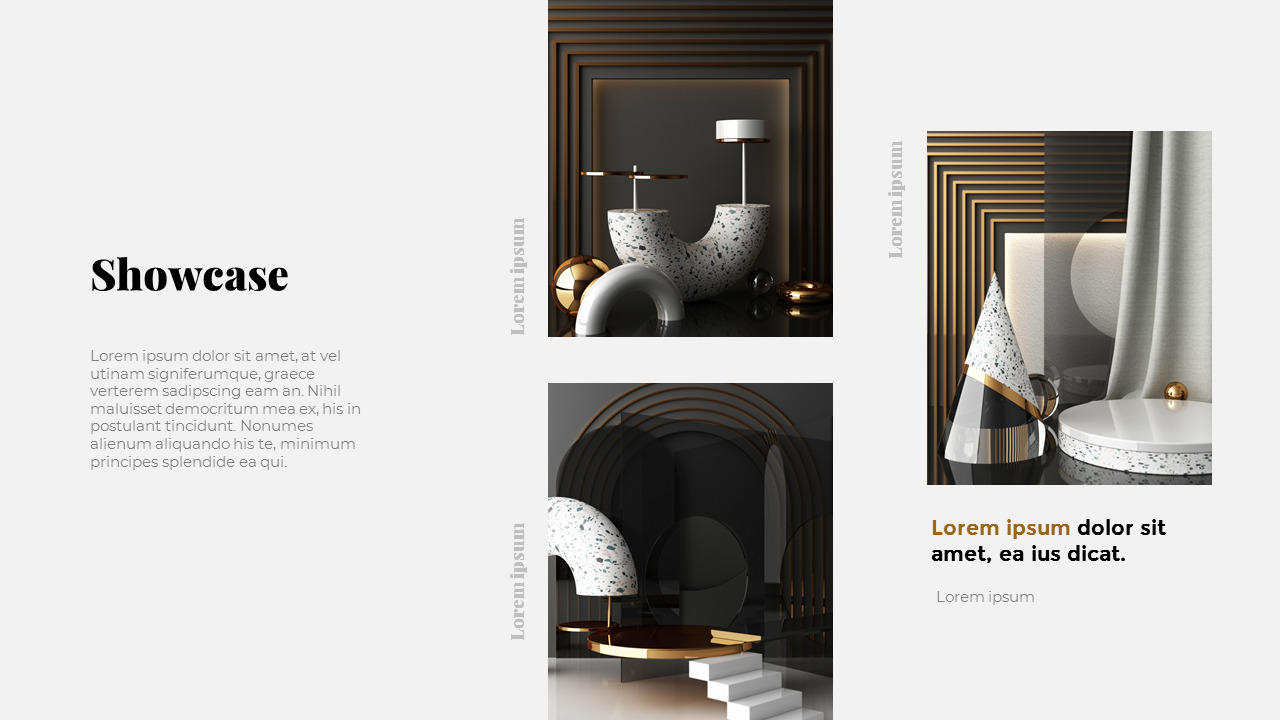 Metal Geometric Objects Multipurpose Background PowerPoint