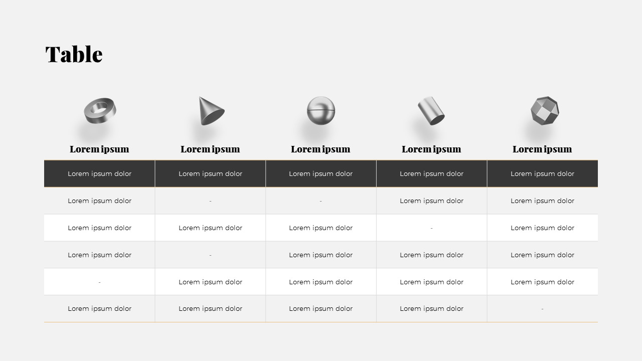 Metal Geometric Objects Multipurpose Background PowerPoint