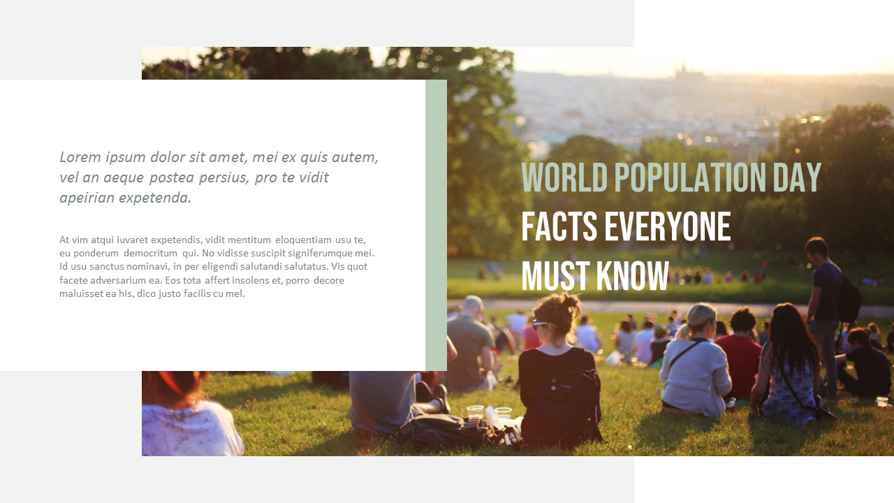Word Population Day Theme Presentation Templates|Lifestyle|PPT