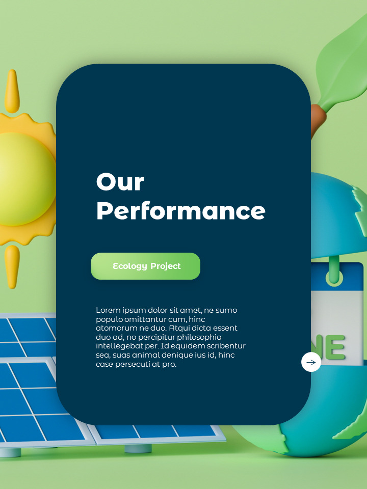 그린 프로젝트 보고서 PPT 디자인 템플릿