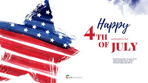 Happy 4th of July USA Easy PowerPoint Design