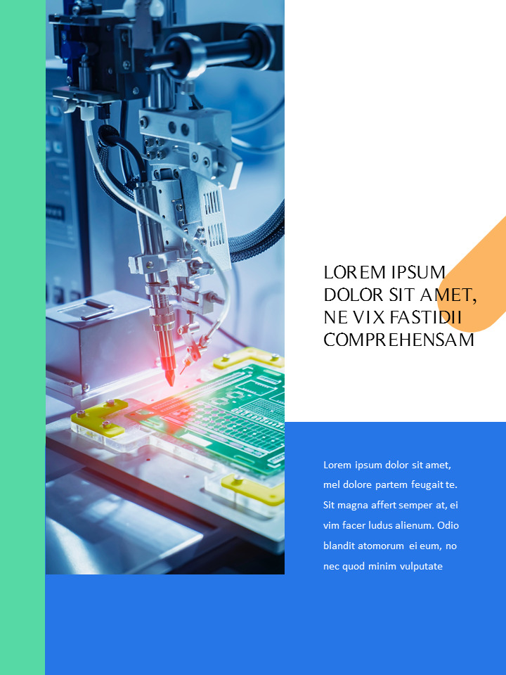 Robot Arm with Semiconductor PowerPoint Design ideas