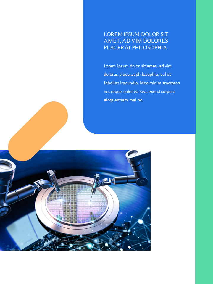 Robot Arm with Semiconductor PowerPoint Design ideas