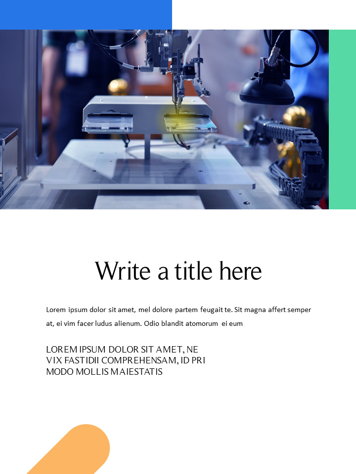 Robot Arm with Semiconductor PowerPoint Design ideas