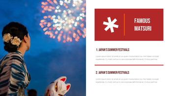 Japanese Summer Festival PowerPoint Template – Sunset Lantern Deck
