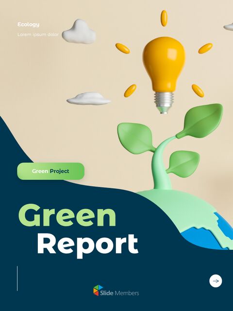 Green Project Report Google Slides Themes