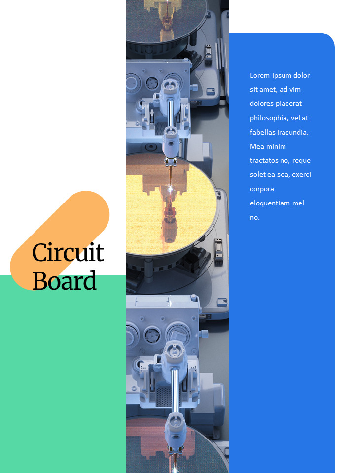 Robot Arm with Semiconductor Google Presentation Templates