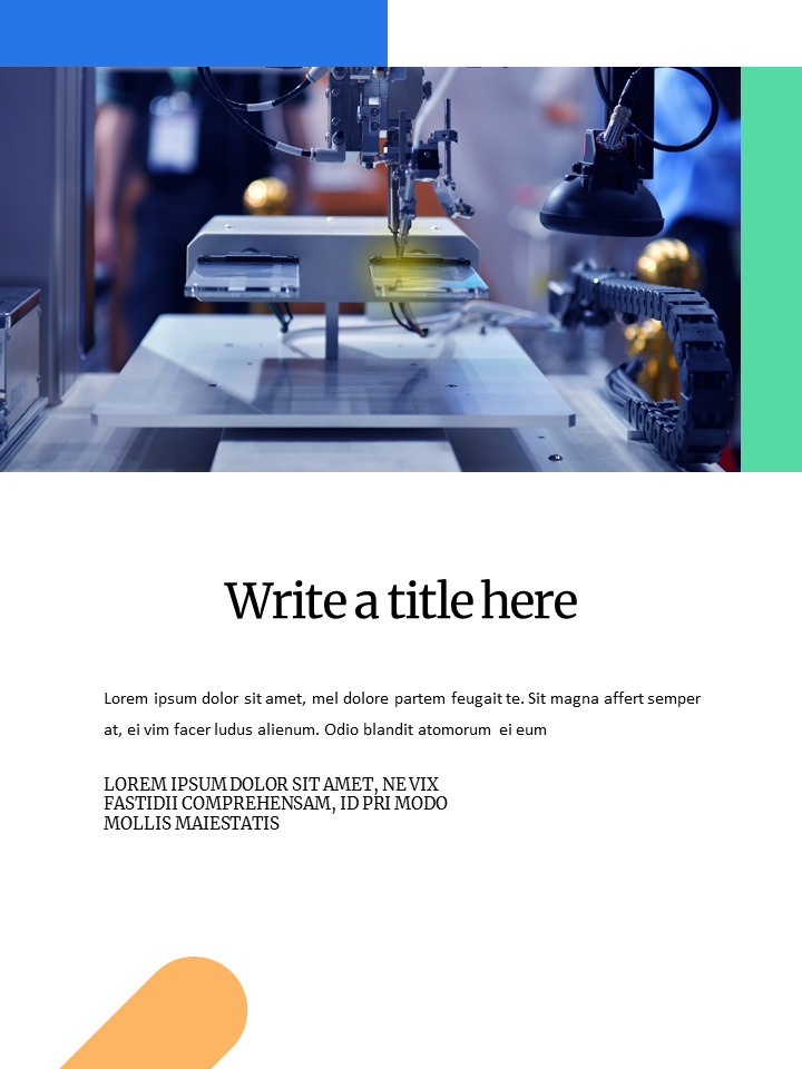 Robot Arm with Semiconductor Google Presentation Templates