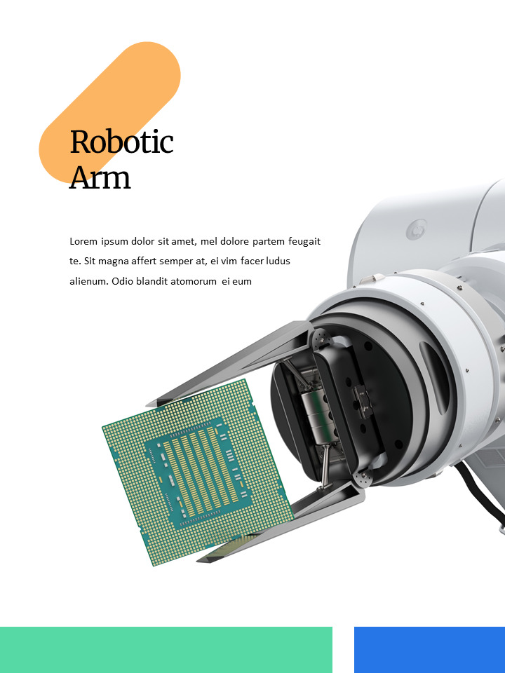Robot Arm with Semiconductor Google Presentation Templates