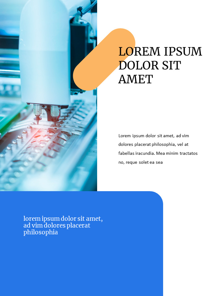 Robot Arm with Semiconductor Google Presentation Templates