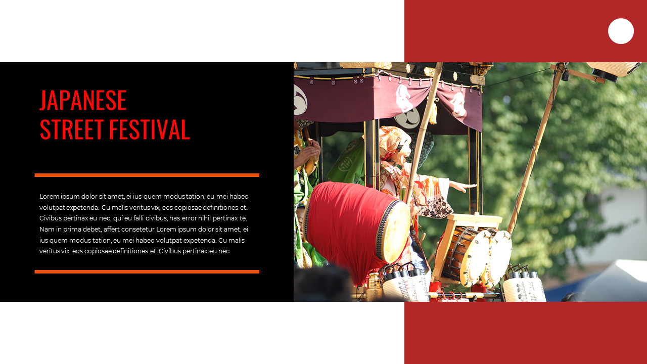 Summer festivals in Japan company profile template design