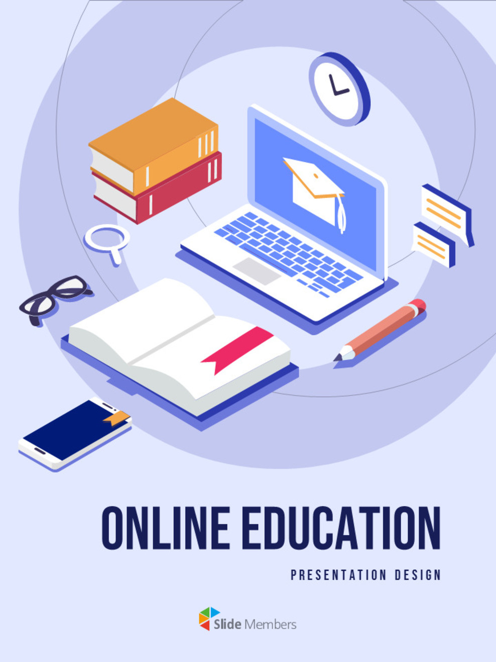 Online Teaching Learning template powerpoint
