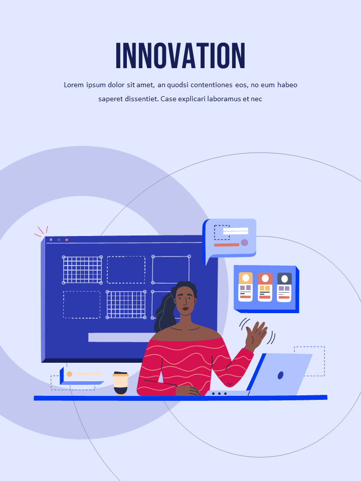 Online Teaching Learning template powerpoint