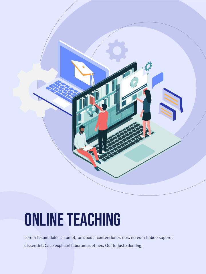 Online Teaching Learning template powerpoint