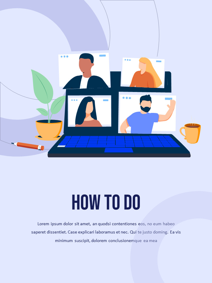 Online Teaching Learning template powerpoint