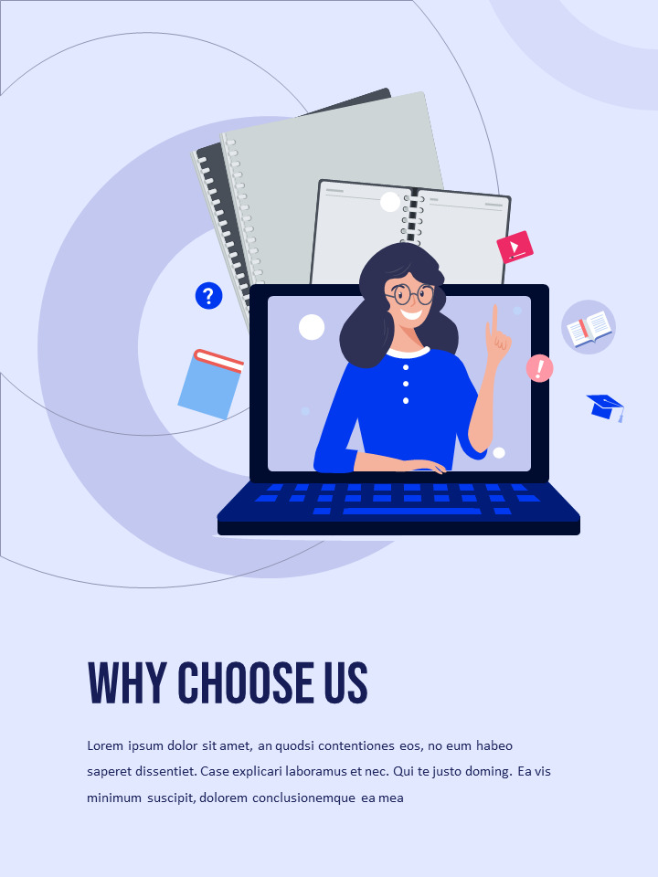 Online Teaching Learning template powerpoint