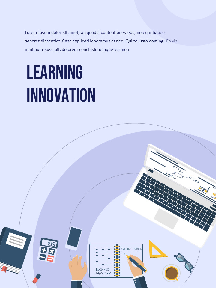 Online Teaching Learning template powerpoint