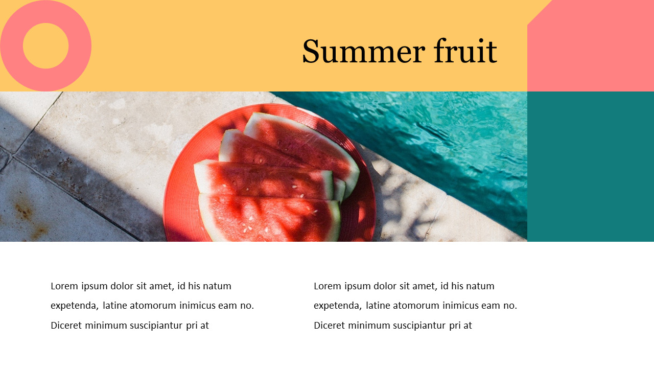 Summer Fruit best google slides templates|Business