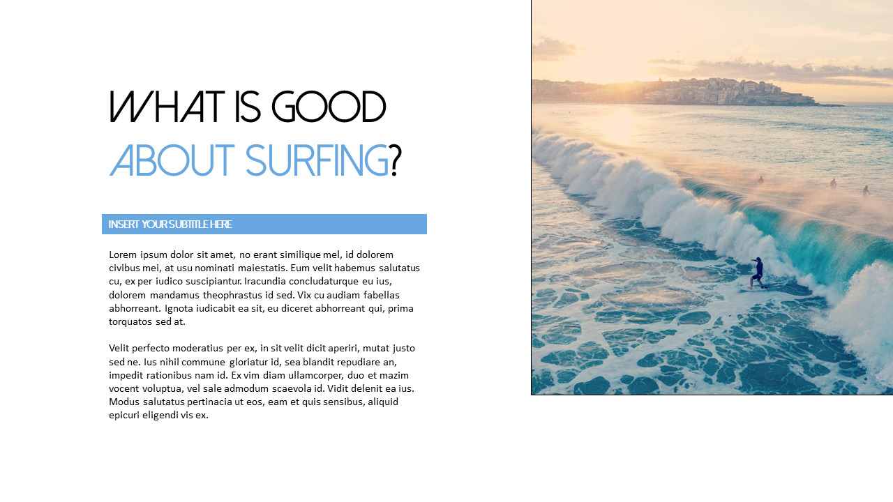 Surfing powerpoint template design|Lifestyle