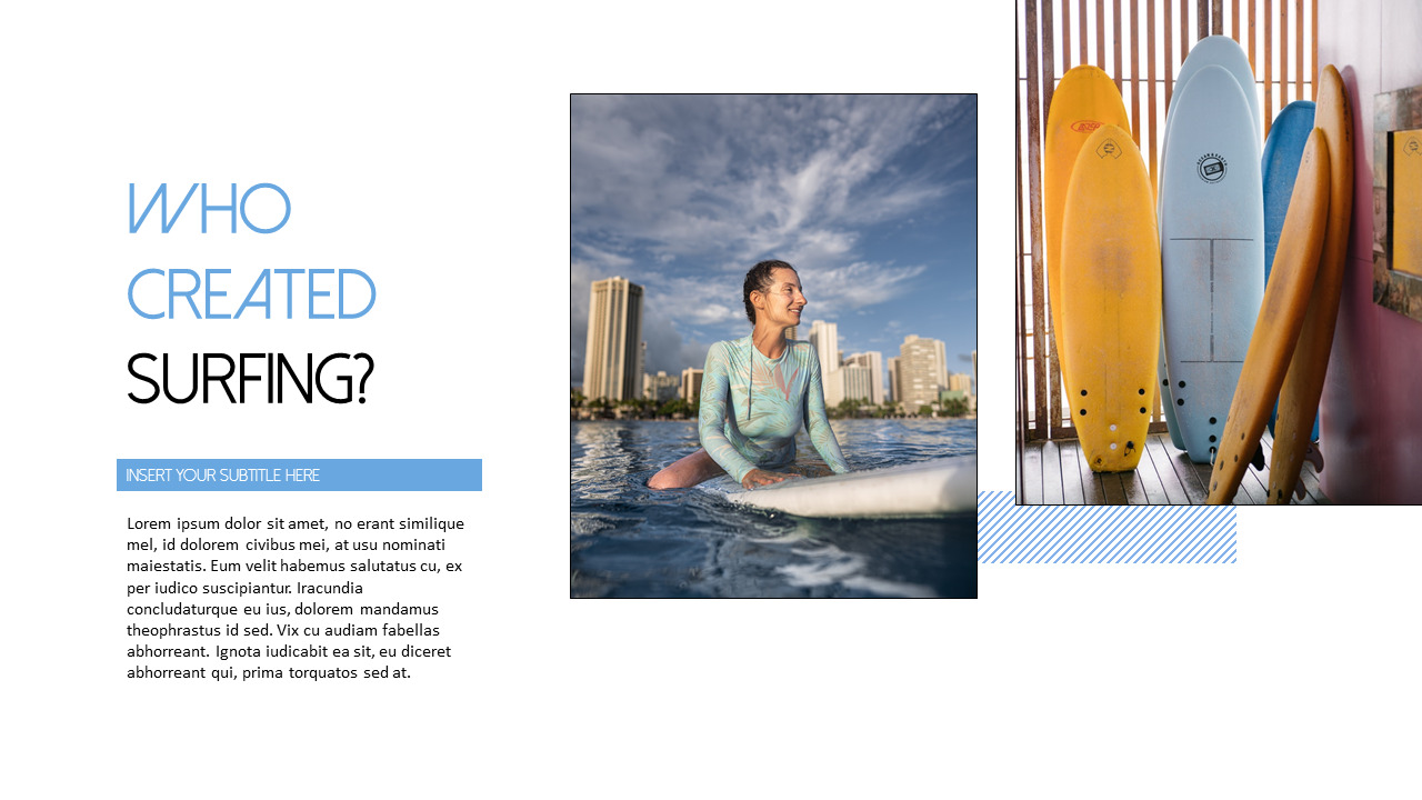 Surfing powerpoint template design|Lifestyle