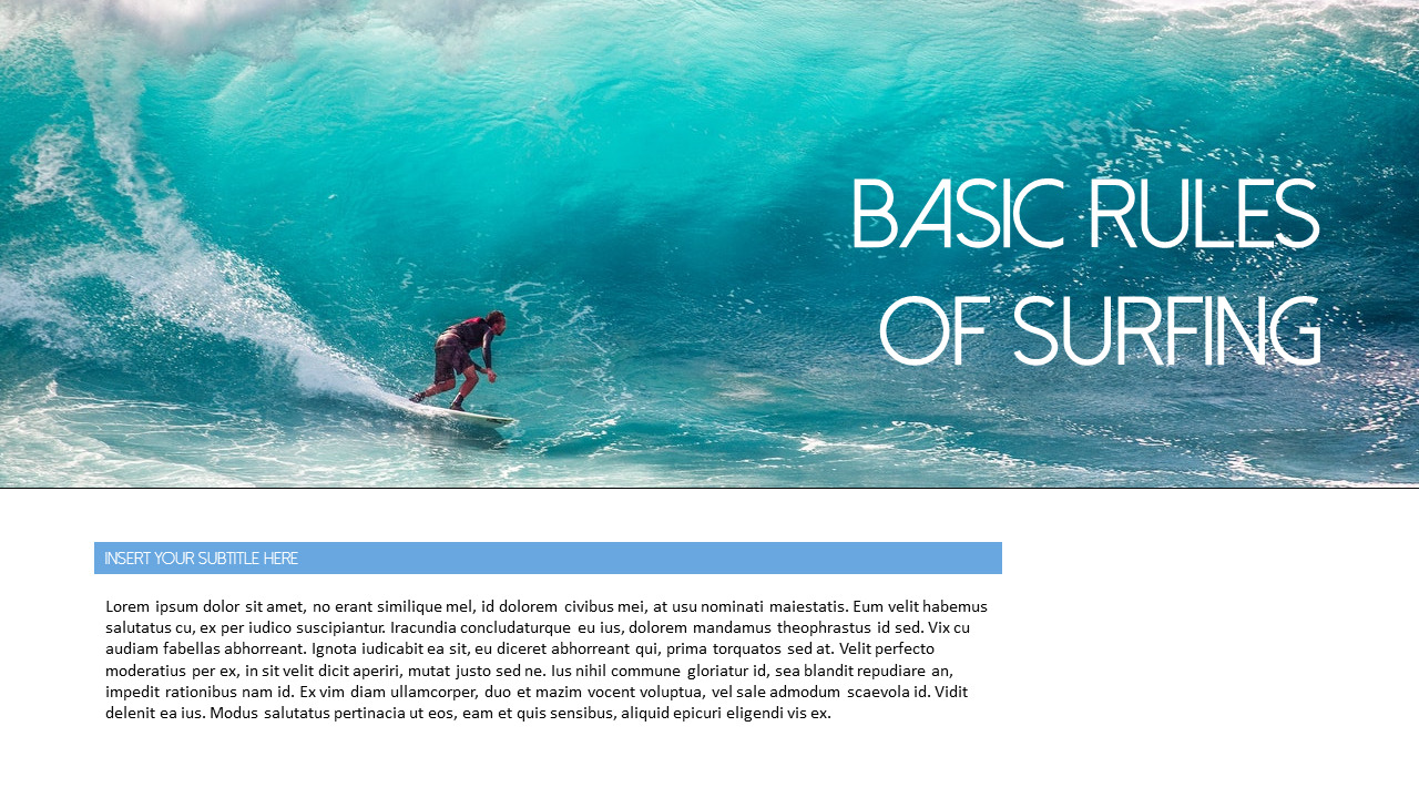 Surfing powerpoint template design|Lifestyle