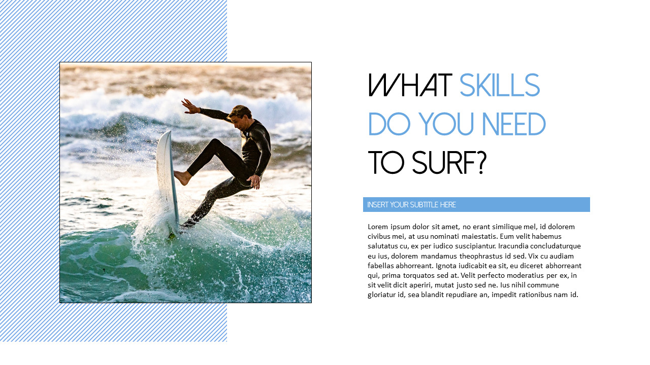 Surfing powerpoint template design|Lifestyle