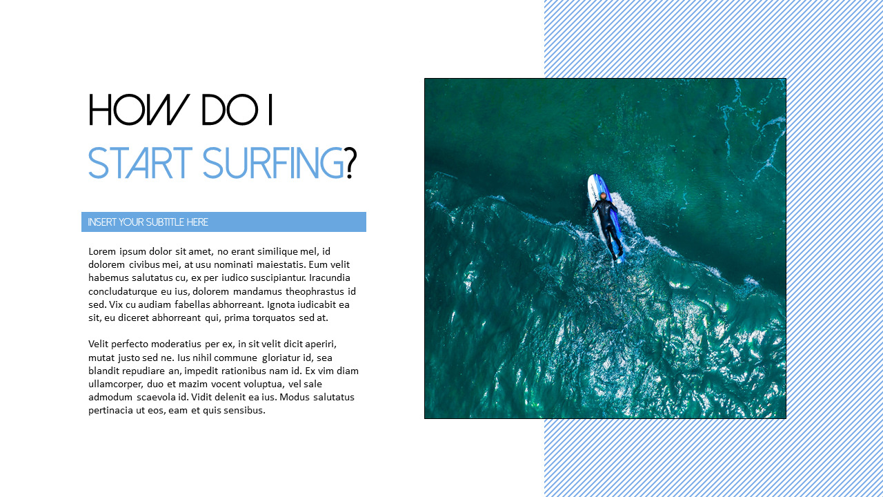 Surfing powerpoint template design|Lifestyle