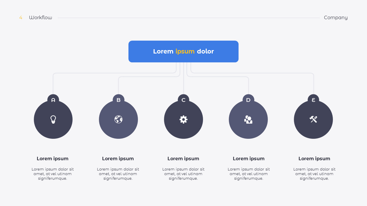 Workflow Simple minimalist google slides design
