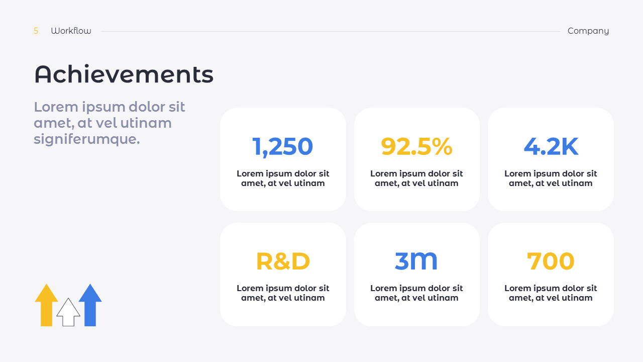Workflow Simple minimalist google slides design