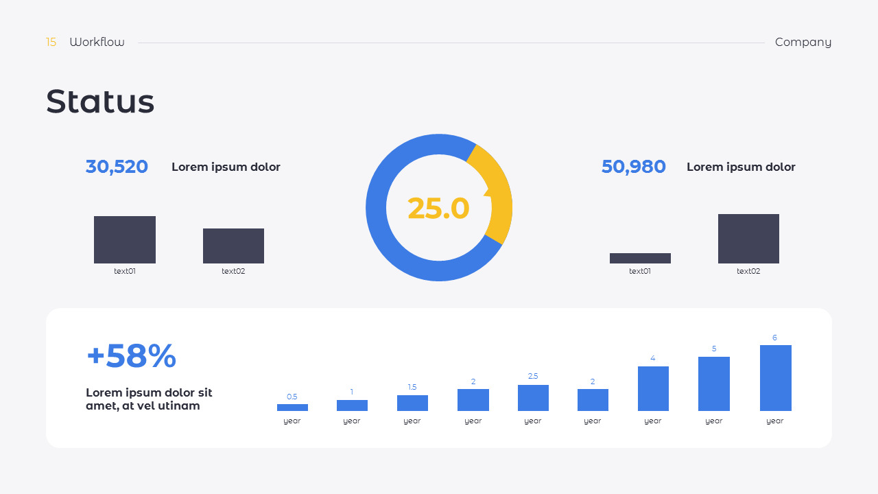 Workflow Simple minimalist google slides design