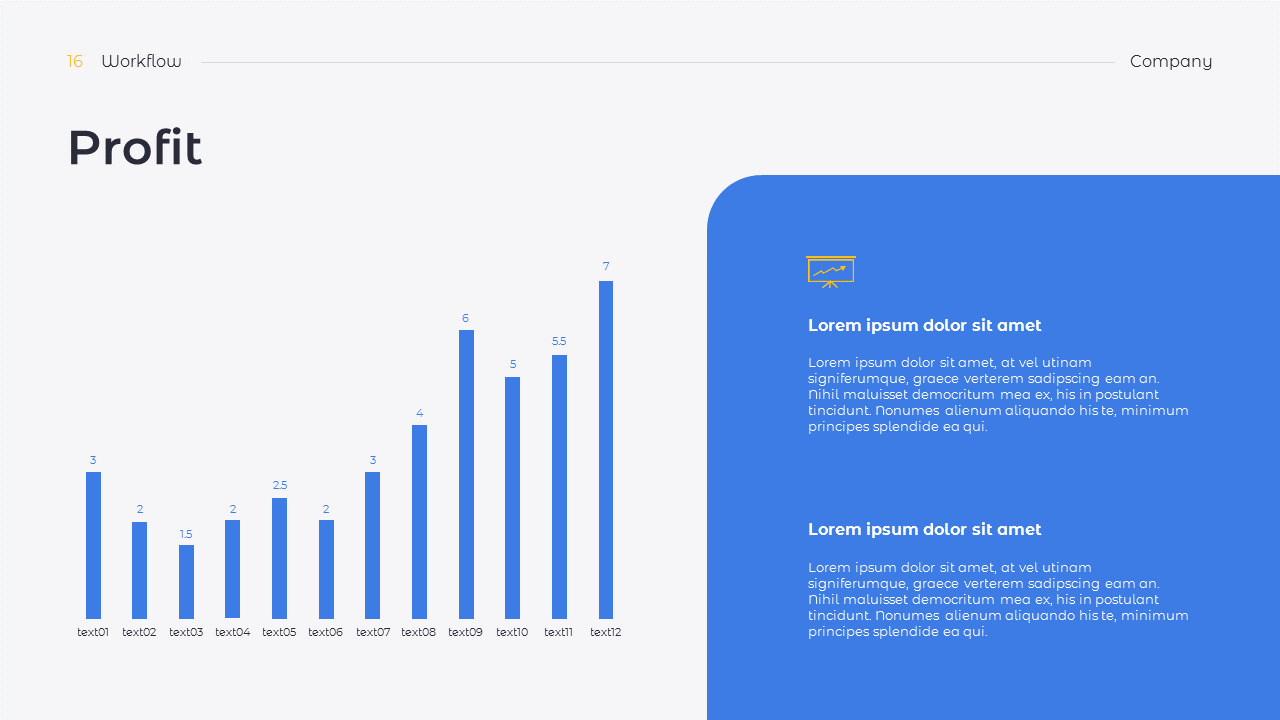 Workflow Simple minimalist google slides design